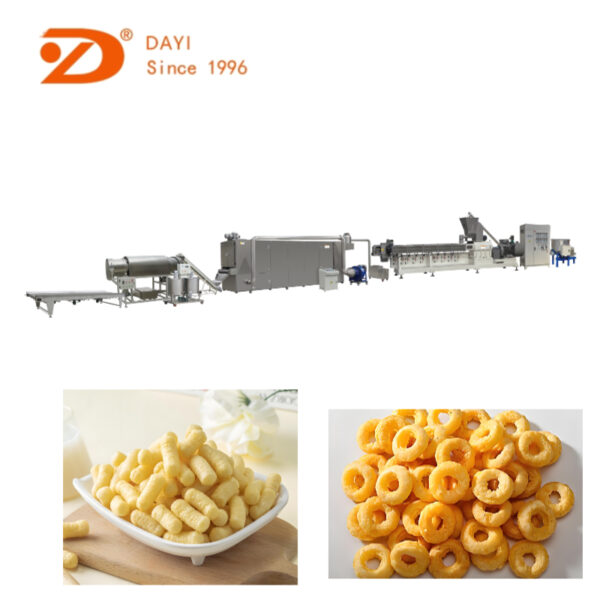 Corn Flakes Processing Line – puffed snack food extruder machine